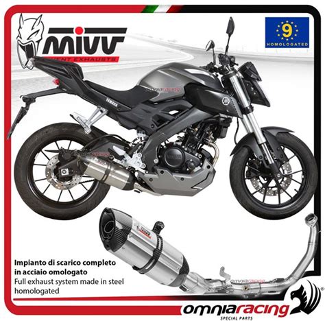 Mivv Suono Full Exhaust System Homologated 1x1 Inox For Yamaha