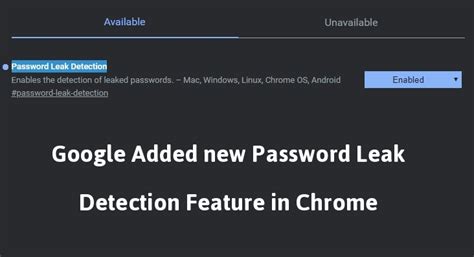 Password Leak Detection Chrome Feature To Alert Leaked Password