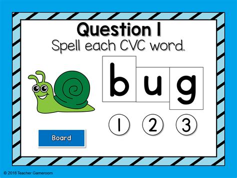 Cvc Middle U Practice Mini Game Teacher Gameroom