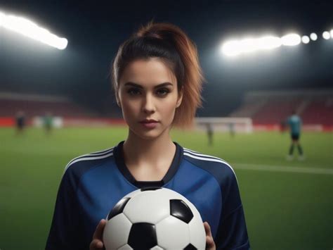 Premium Photo Portrait Photo Of A Female Soccer Player