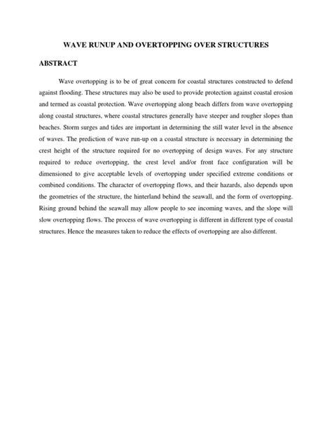 Wave Runup And Overtopping Over Structur Pdf Pdf Levee Storm Surge