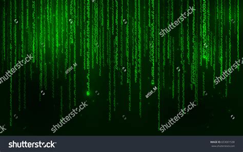 Background Matrix Style Falling Random Numbers Stock Vector Royalty