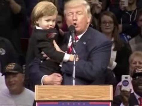 Cute Donald Trump Mini Me Rallies With Him In Pennsylvania Video