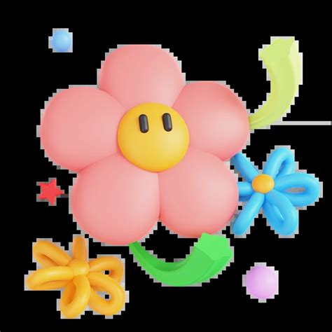 千库网3d立体爱在母亲节气球花png图片元素编号14452785 花瓣网