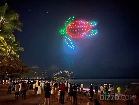 하와이 카할라 호텔 새해맞이 드론쇼 카운트다운 선보여 디지틀조선일보디조닷컴