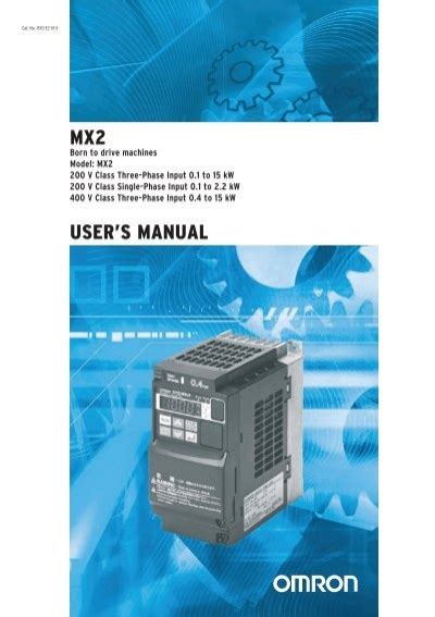 Mx2 Users Manual Omron Europe