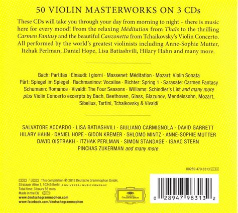 Various Composers 50 Violin Masterworks Various Artists