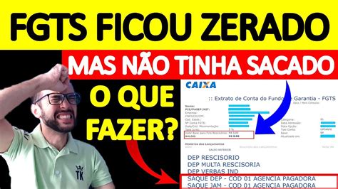 Saldo Do Fgts Zerado Mas NÃo Sacou Porque NÃo Saquei O Fgts Liberado