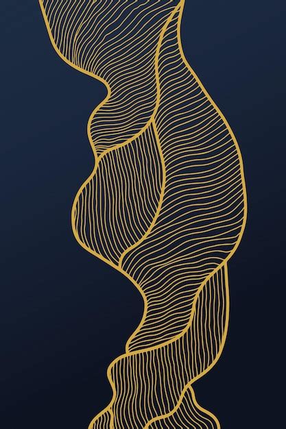 Premium Vector Vector Abstract Line Art Wavy Flowing Dynamic