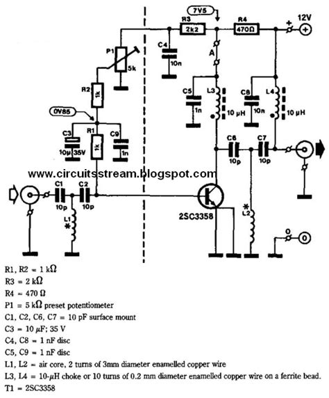 Simple Uhf Tv Line Amplifier Circuit Diagram Electronic Circuit Diagrams Schematics