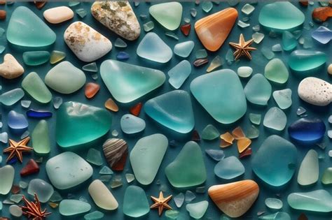 Premium Ai Image Sea Glass Wallpaper Sea Glass Background Glass