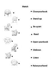Classroom Commands Worksheets