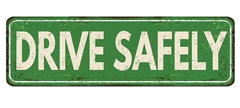 Caution Drive Safely Vintage Metallic Sign Transportation Sign Antique