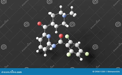 Lasmiditan Molecular Structure Selective Serotonin Agonists Ball And Stick 3d Model