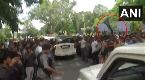 West Bengal Governor Shown Black Flag By Tmcp Members At North Bengal