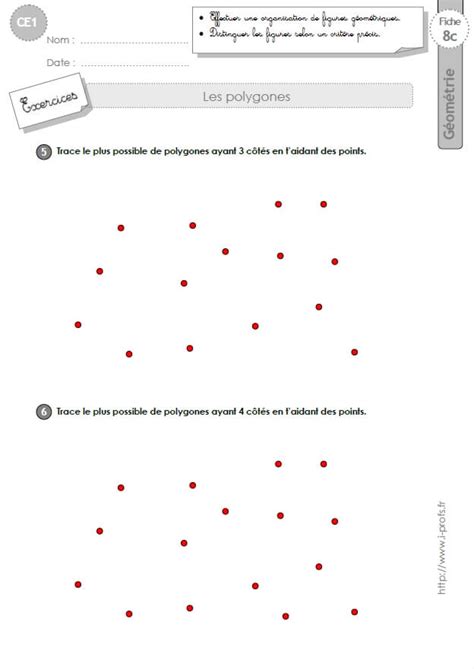 CE1 EXERCICES Les Polygones En CE1 Cycle 2