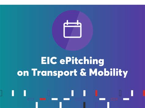 call for investors join the eic epitching on transport and mobility