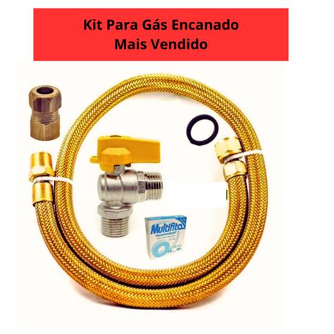 Mangueira Gas Encanado Completo Flexivel Adptador Veda Rosca E Valvula Angular Shopee Brasil