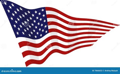 Amerikaanse Vlag Op De Wind Stock Foto S Beeld