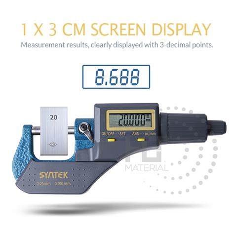 Lcd Screen Electronic Digital Caliper Range 0 25mm Hlt Material Sdn Bhd