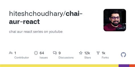Github Hiteshchoudharychai Aur React Chai Aur React Series On Youtube