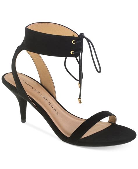 Chinese Laundry Ravish Two Piece Ankle Strap Sandals In Black Lyst