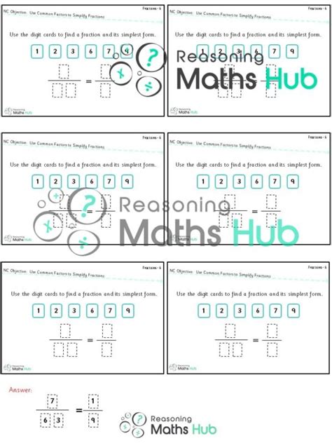 Use Common Factors To Simplify Fractions Master The Curriculum
