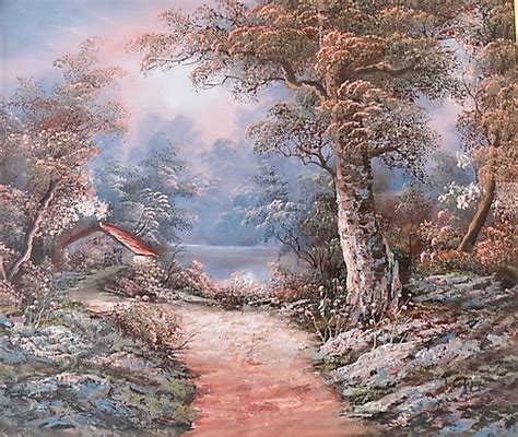 IRENE CAFIERI LANDSCAPE WITH HOUSE OIL PAINTING Century Art