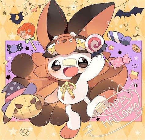Scorbunny Wearing A Nickit Halloween Costume Pokémon