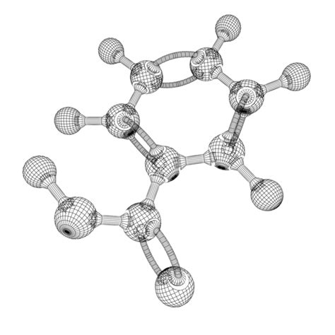 Benzoic Acid Molecule 3d Max