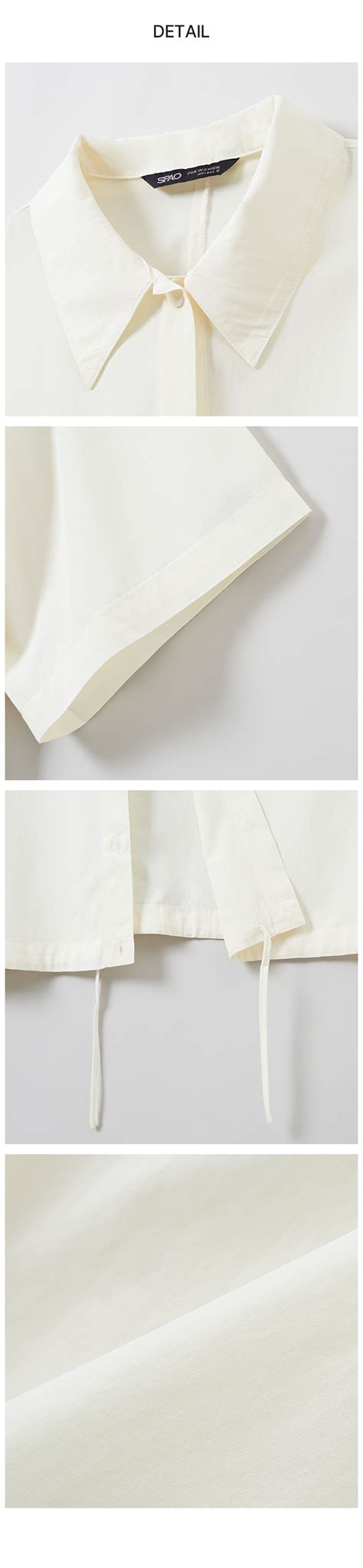 스파오 화섬 크롭 반팔셔츠spywe37w01