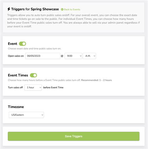 Set Triggers On An Event Ludus Manual