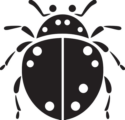 Premium Vector Sleek And Minimal The Monochrome Ladybug Emblem