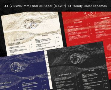 Rustic Restaurant Menu Template PSD BrandPacks