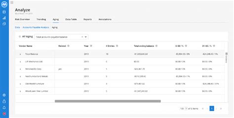 Aging Dashboard Accounts Payable Mindbridge English Us
