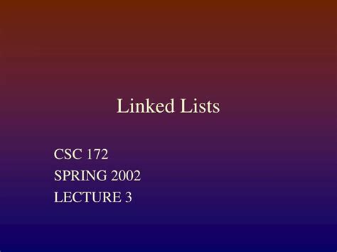 Ppt Linked Lists Powerpoint Presentation Free Download Id4684934