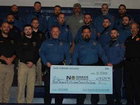 Lacey First Responders Exceed No Shave November Fundraising Goal