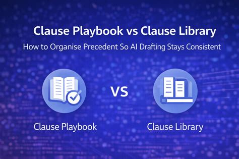 Clause Playbook Vs Clause Library How To Organise Precedent So Ai