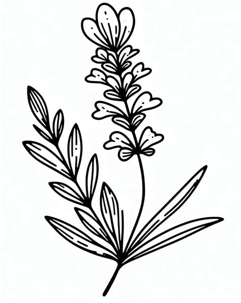 Lavender Flower Coloring Page Download Print Or Color Online For Free