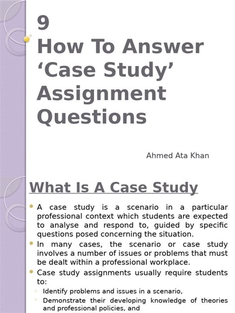 Answering Case Study Assignments Pdf Knowledge Cognition