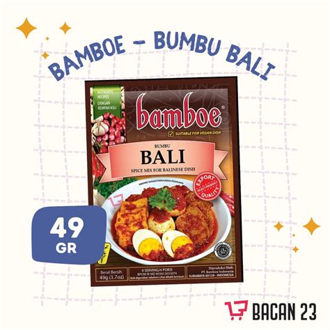 Jual Bamboe Bumbu Instan Bali 49 Gr Bumbu Dapur Instan Penyedap