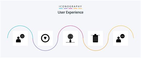 User Experience Glyph 5 Icon Pack Including Been Circle Search