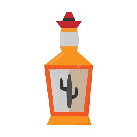 Tequila Bottle Icon Clipart Logotype Isolated Vector Illustration Stock Vector Illustration Of
