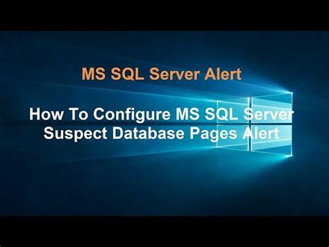 mssqldbatechsupport on linkedin ms sql server alert how to configure