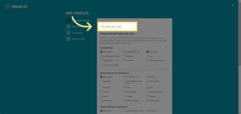 Creating Your First Kyc Template Mesh Id