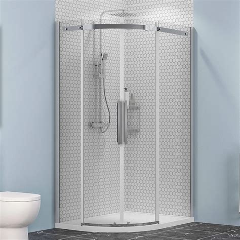 Corniche 2000 Chrome 1000 X 800 Offset Quadrant Shower Enclosure