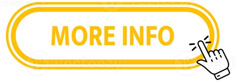 More Info Button With Pointer Clicking Web Button Finger Pressing Click To More Info Concept