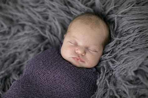 보라색 모피 양탄자에 누워 달콤한 잠자는 신생아 아기 소녀의 클로즈업 모든 Swaddled 고요한 장면에 대한 스톡 사진 및 기타 이미지 고요한 장면 귀여운 담요