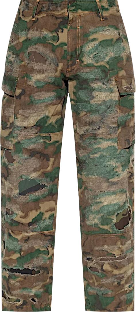 Givenchy Green Camo Boro Cargo Pants Inc Style