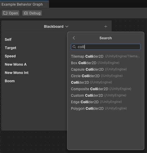 Missing Engine Component Types As Blackboard Variables And Link List Ui Issue Unity Engine